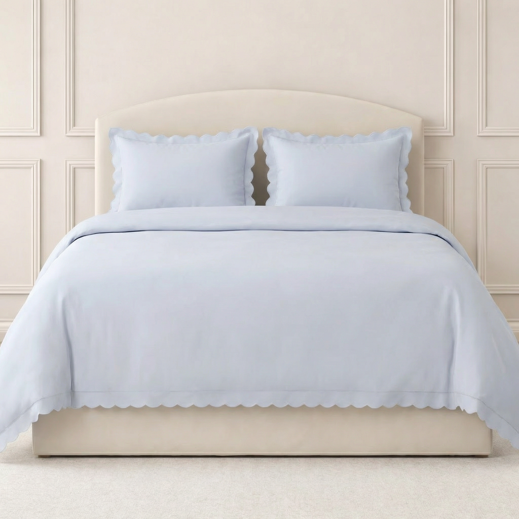 Scalloped Starlight Full/Queen Duvet Cover - Blue – Gooselings